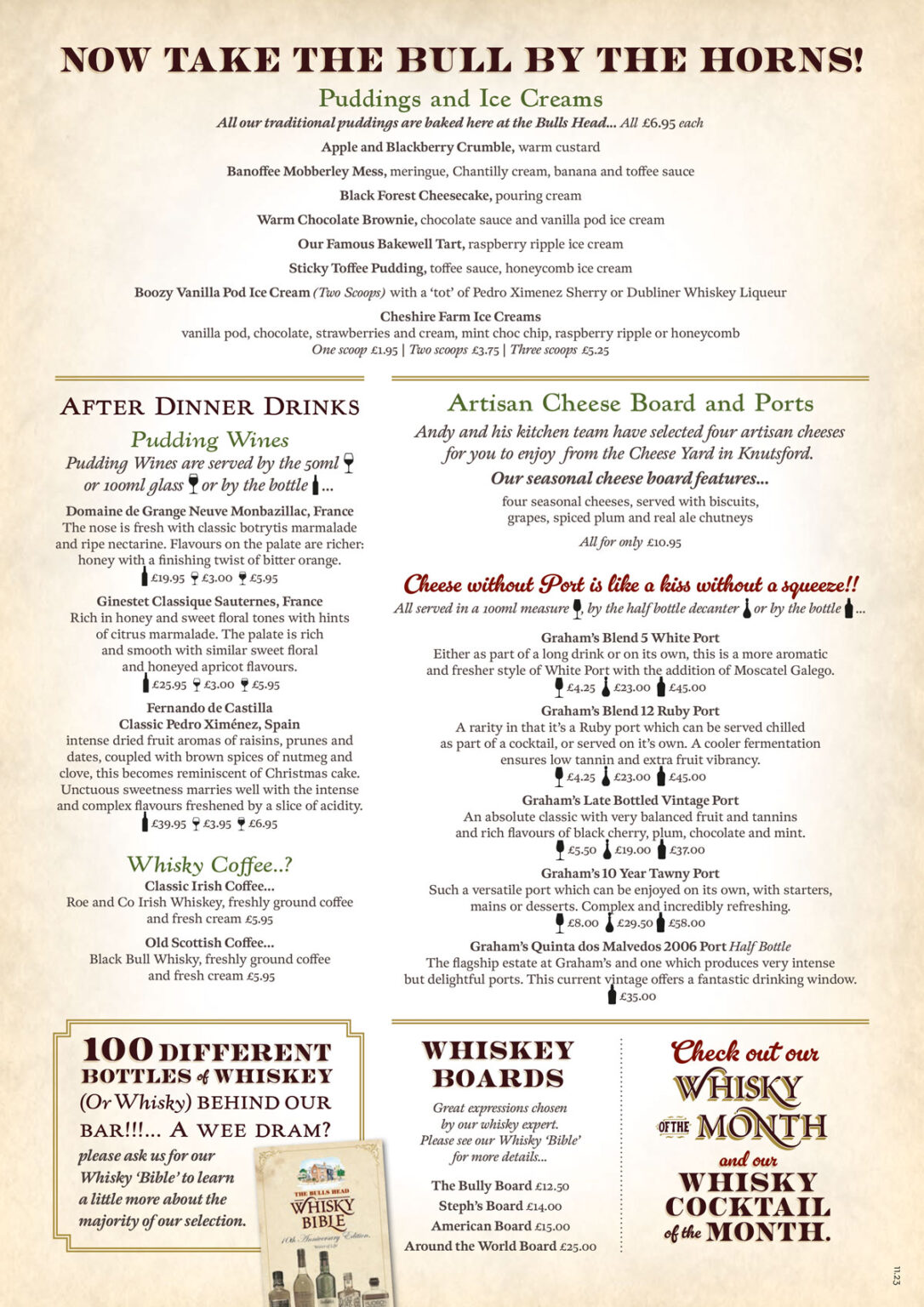 Monday-Saturday | The Bulls Head Pub Mobberley