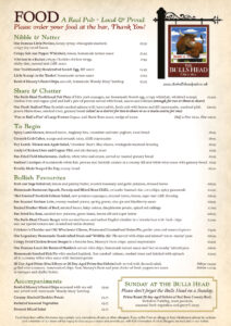 Monday-Saturday | The Bulls Head Pub Mobberley